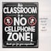No Cellphones Allowed Classroom Poster: Chalkboard Style (digital ...