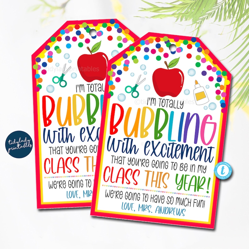 I'm Bubbling With Excitement You're in My Class Going - Etsy