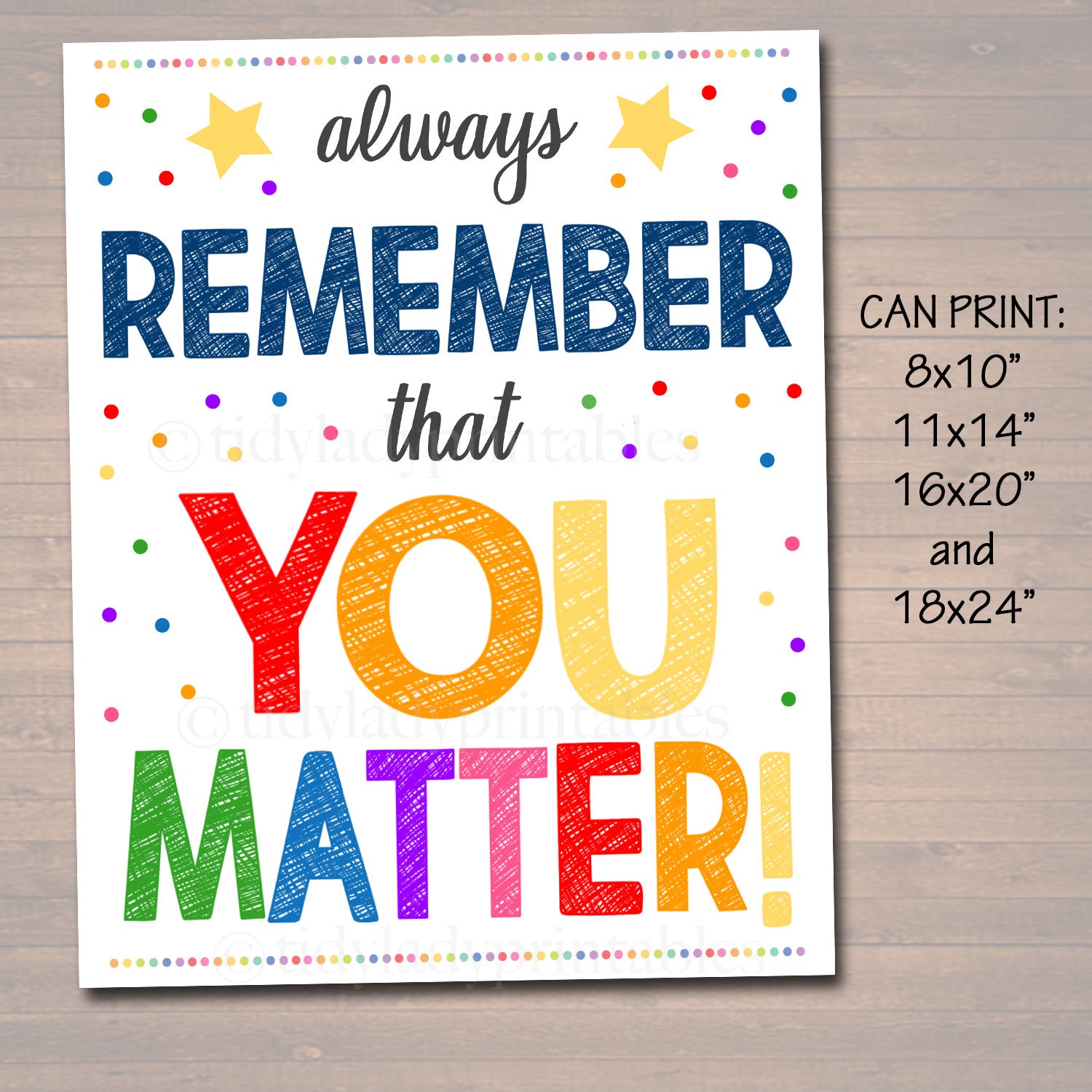 You Matter Poster: Counselor Office Decor, Printable Art (digital ...