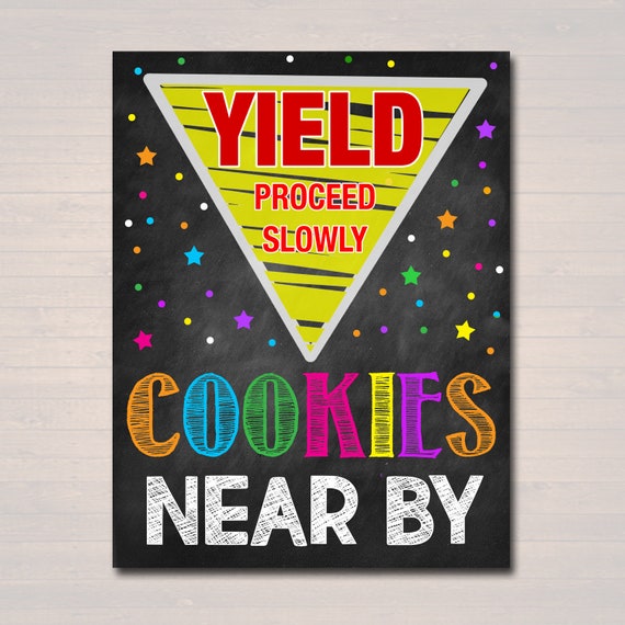 Cookie Booth Sign, Stop Cookies Sold Here, Printable Cookie Drop Banner ...