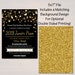 EDITABLE Prom Dance Invitation. Starry Night, Gold Glitter an Evening Under the Stars High ...