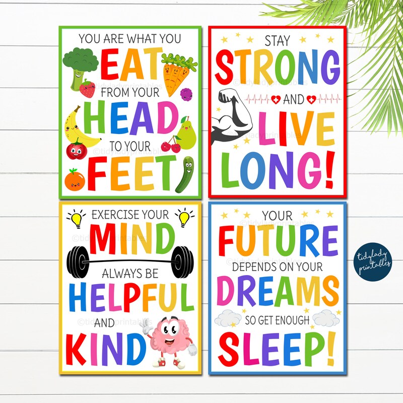 Healthy Habits Poster - Etsy