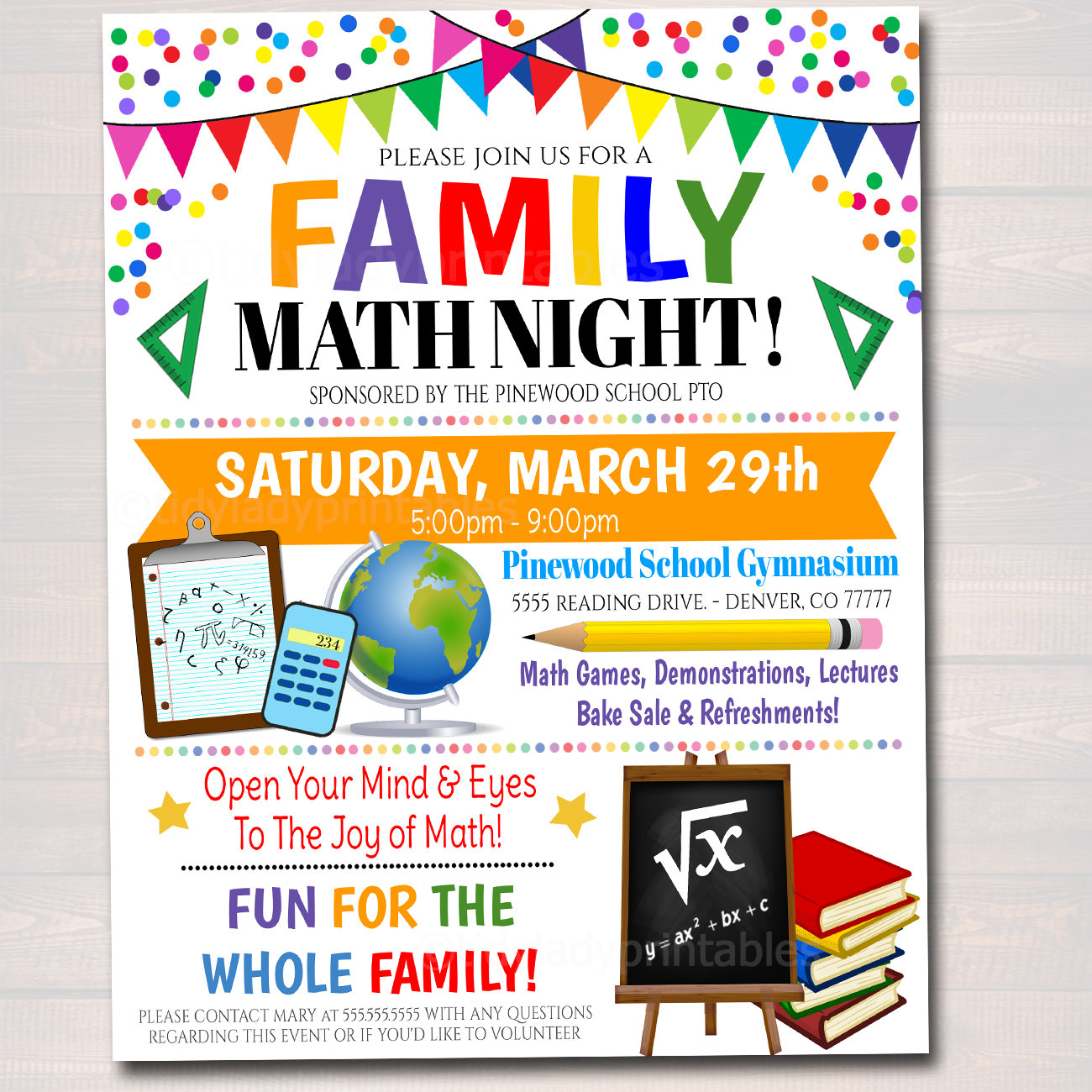 Family Science Night Flyer