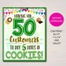 Cookie Booth Sign, Looking for 50 Customers to Buy 5 Boxes of Cookies ...