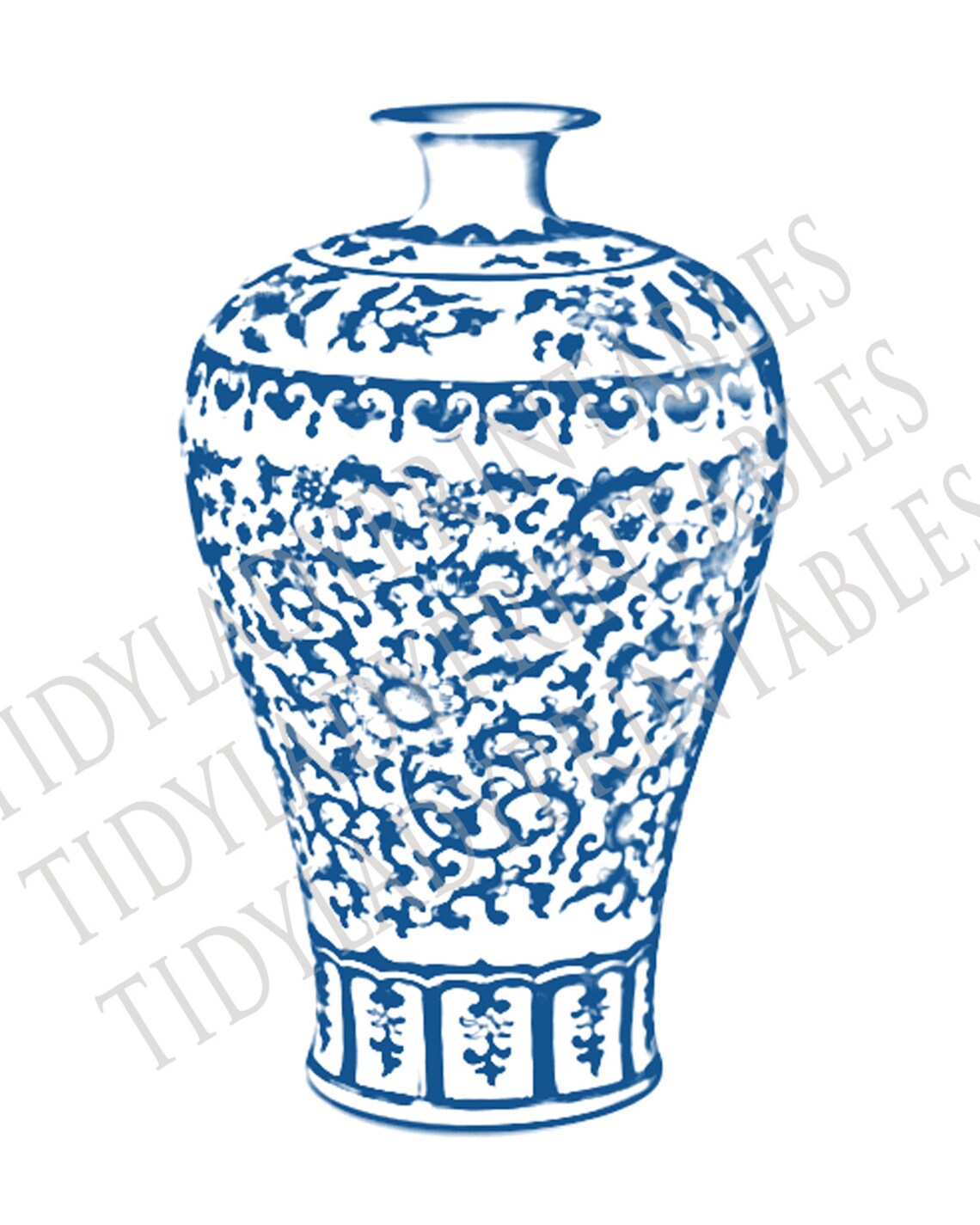 Blue and White Ginger Jar Digital Art Print INSTANT DOWNLOAD - Etsy