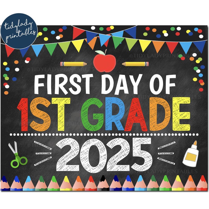 First Day of 1st Grade - Etsy