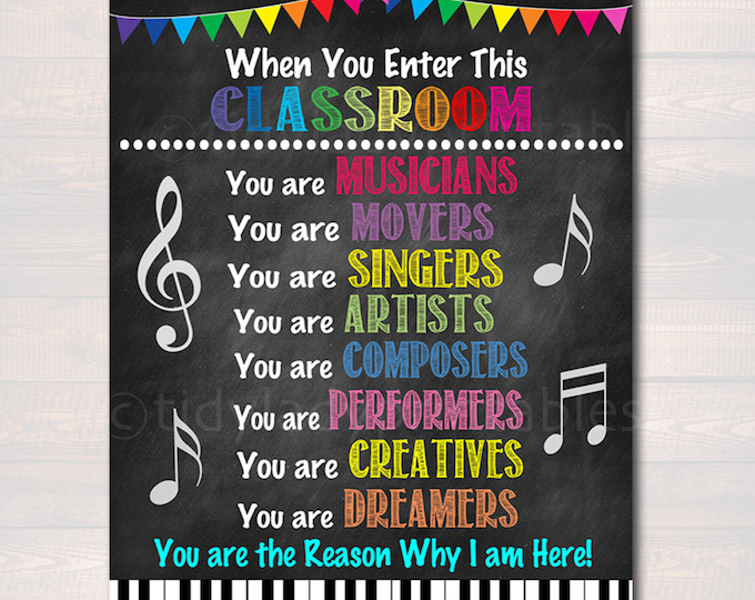 Music Teacher Classroom Printable Poster, Drama Teacher Performing Arts ...