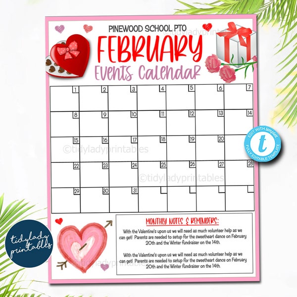 Printable Pto Calendar - Etsy