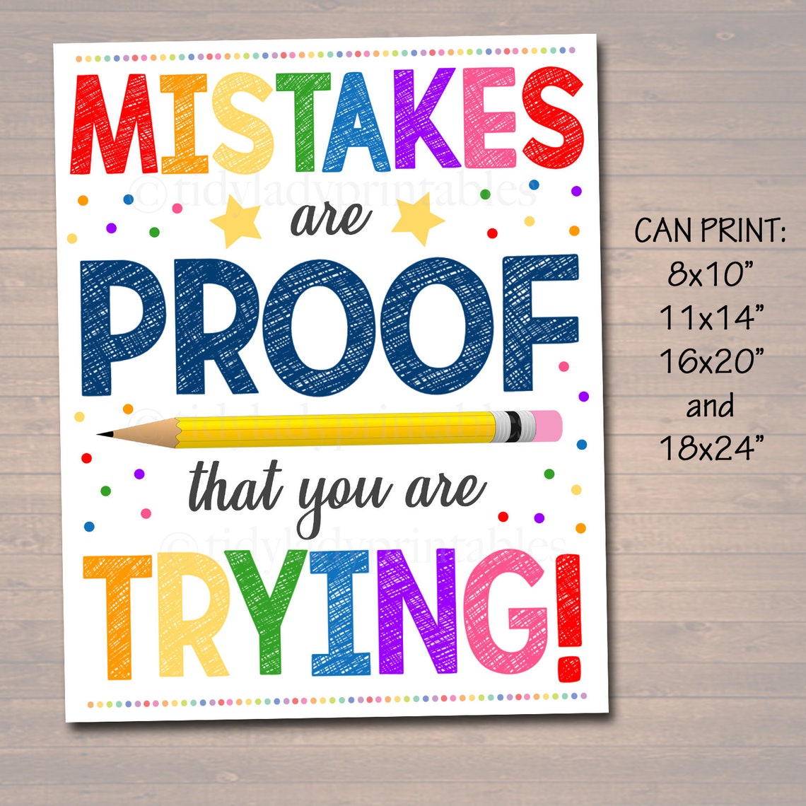 Classroom Decor Mistakes Are Proof You're Trying Poster | Etsy