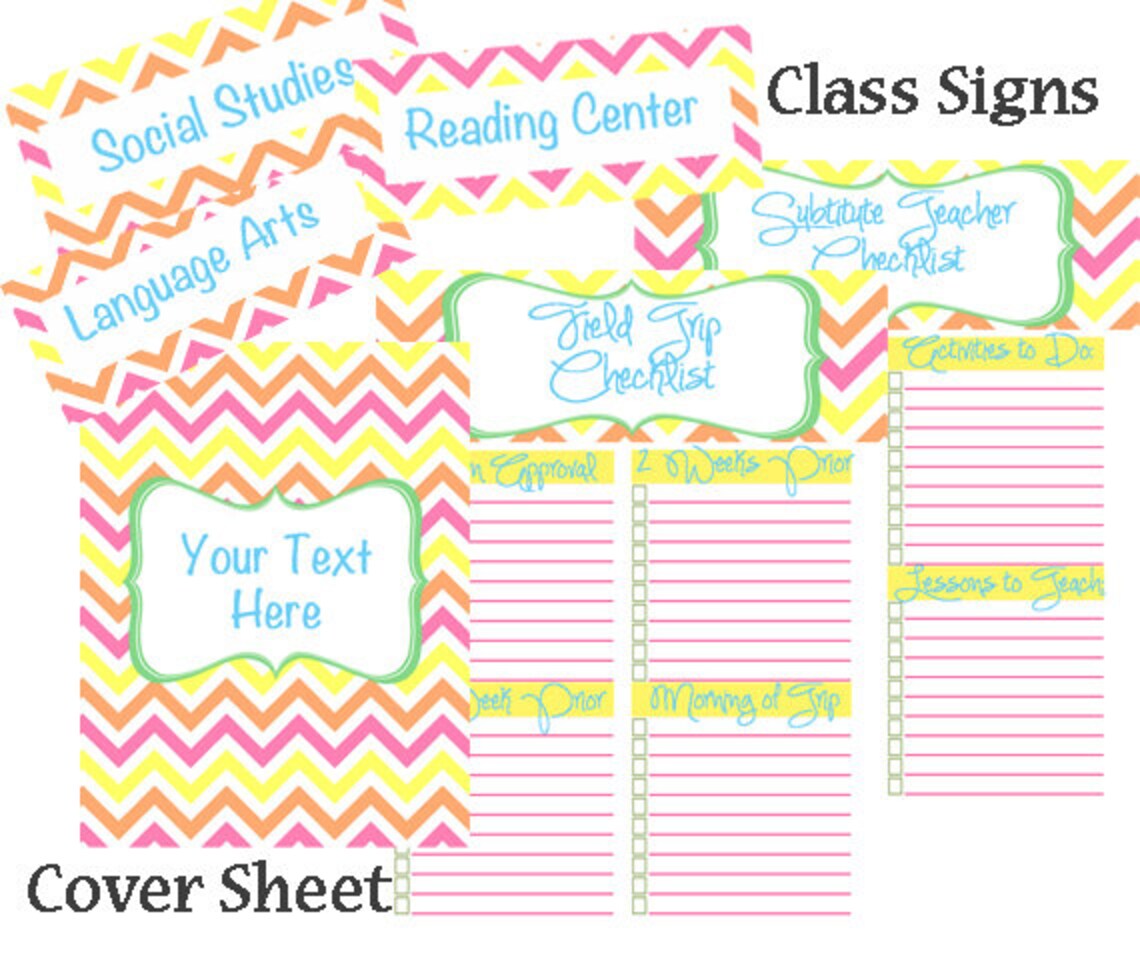 50% OFF Teacher Planner Pack Citrus and Berry Teacher - Etsy