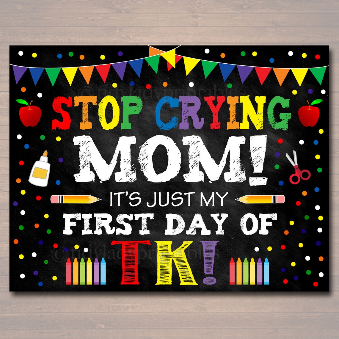 Stop Crying Mom Back to School Photo Prop Transitional - Etsy
