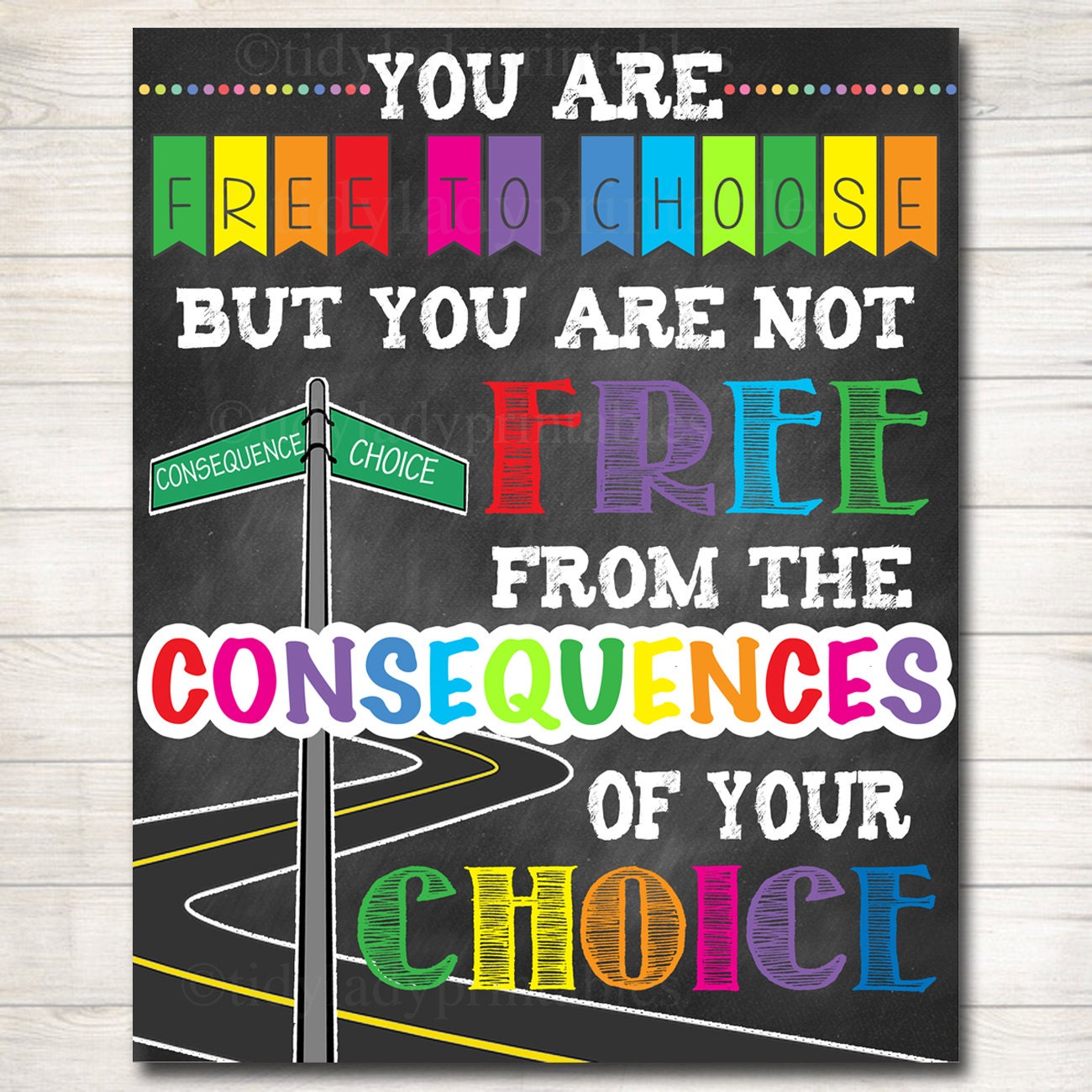 Classroom Decor Consequences Poster Inspirational Art - Etsy