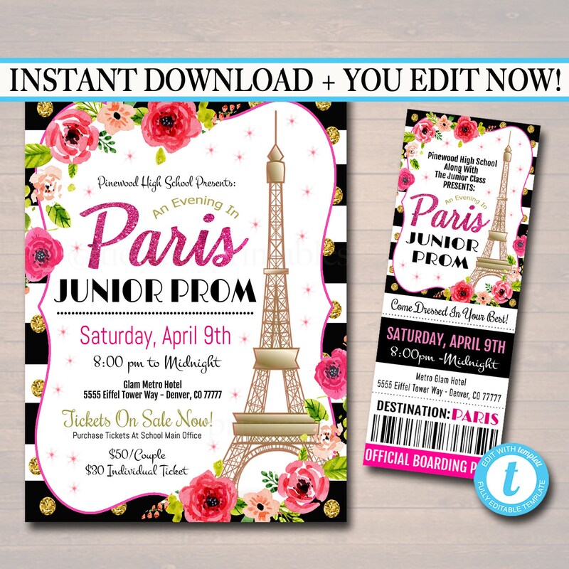 Prom Ticket - Etsy