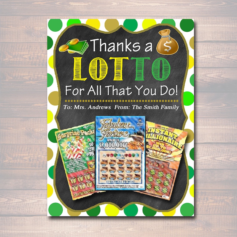 Lottery Gift Card Holder Printable Thank You Lottery Gift - Etsy Lottery Gift Card Holder Printable Thank You Lottery Gift - Etsy