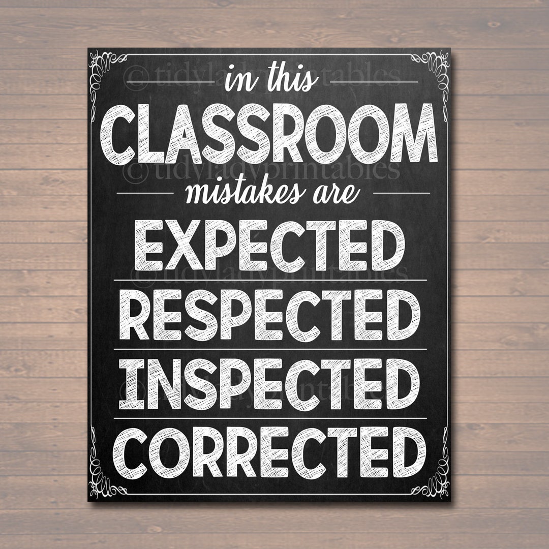 Classroom Decor, Mistakes Are Proof You're Trying Poster, Classroom ...