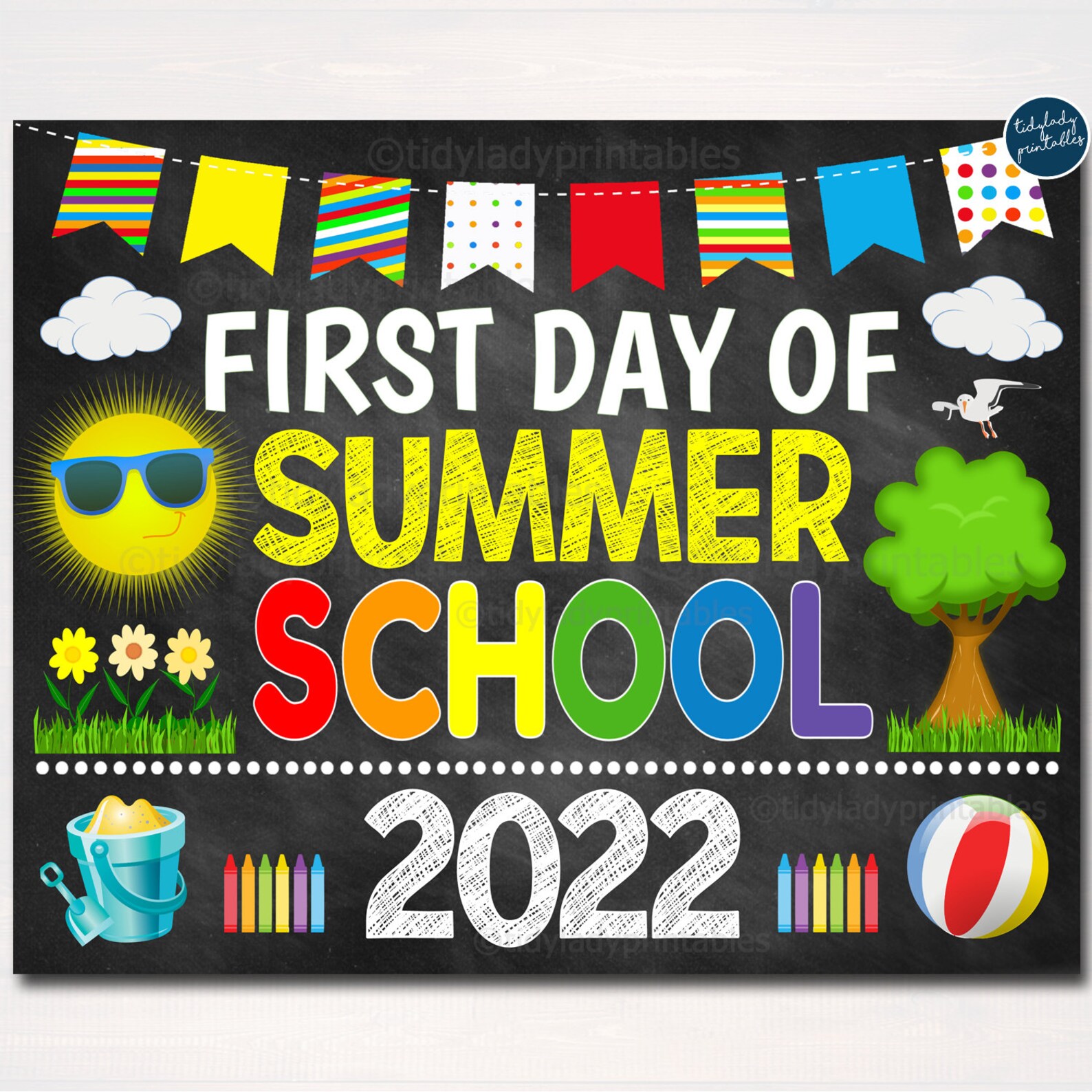 First Day of Summer School Sign Printable Instant Download - Etsy