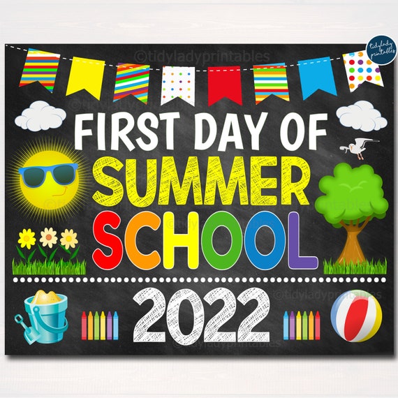 First Day of Summer School Sign Printable Instant Download - Etsy