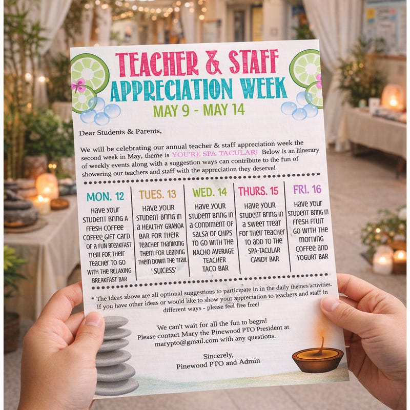 Teacher Appreciation Spa - Etsy