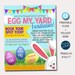 Easter Egg My Yard Fundraiser Flyer: Editable Spring Egg Hunt Invite ...
