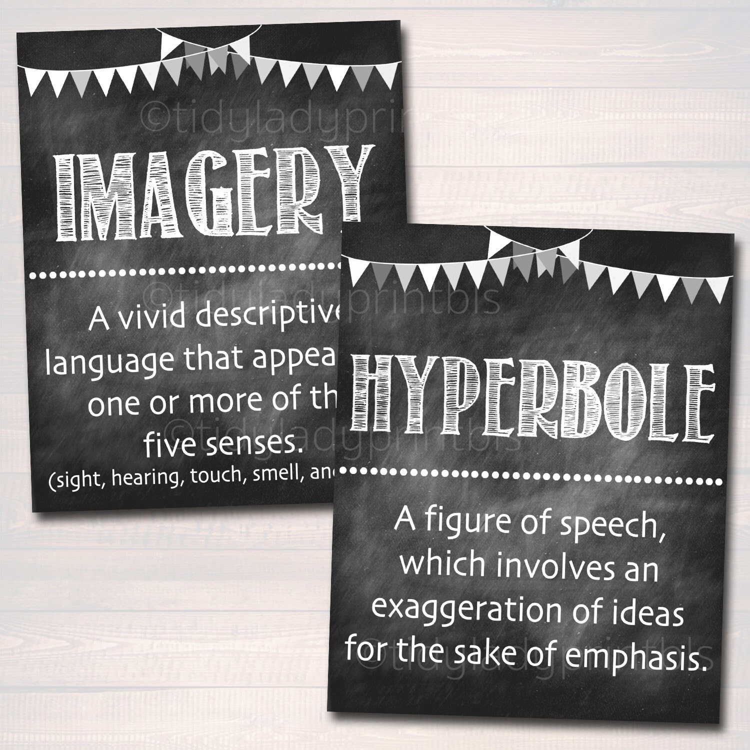 Literary Terms Poster Set: English Classroom Decor (digital Download ...