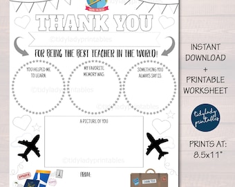 All About My Teacher Appreciation Week Worksheet Printable Sweet Treat ...