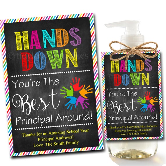 EDITABLE Soap Label Tags, End of School Year Principal Gift INSTANT ...