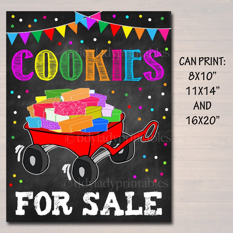 Cookie Walk Sign Stop Cookies Sold Here Printable Cookie - Etsy