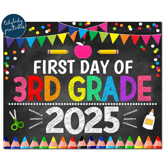 Cartel Del Primer Día De 3er Grado