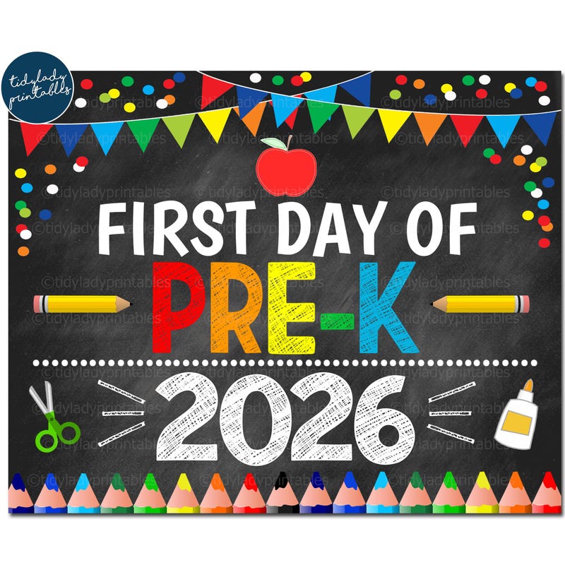 First Day of Pre K - Etsy