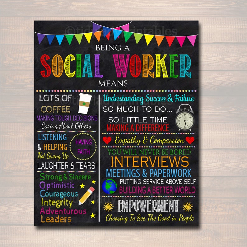 Social Worker Inspirational Art: Office Decor Poster (digital Download ...