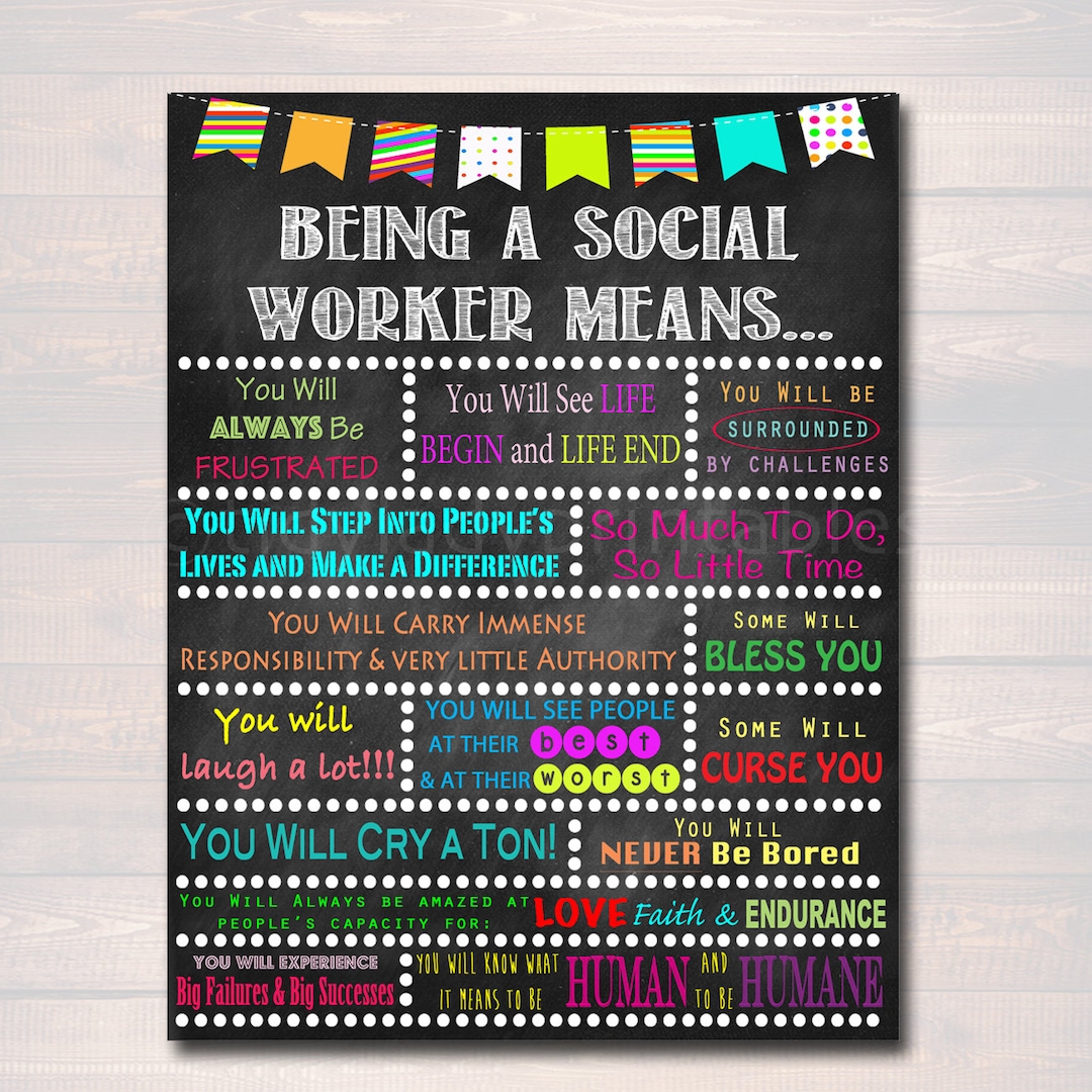Social Worker Inspirational Art, Social Worker Gift, Social Worker ...