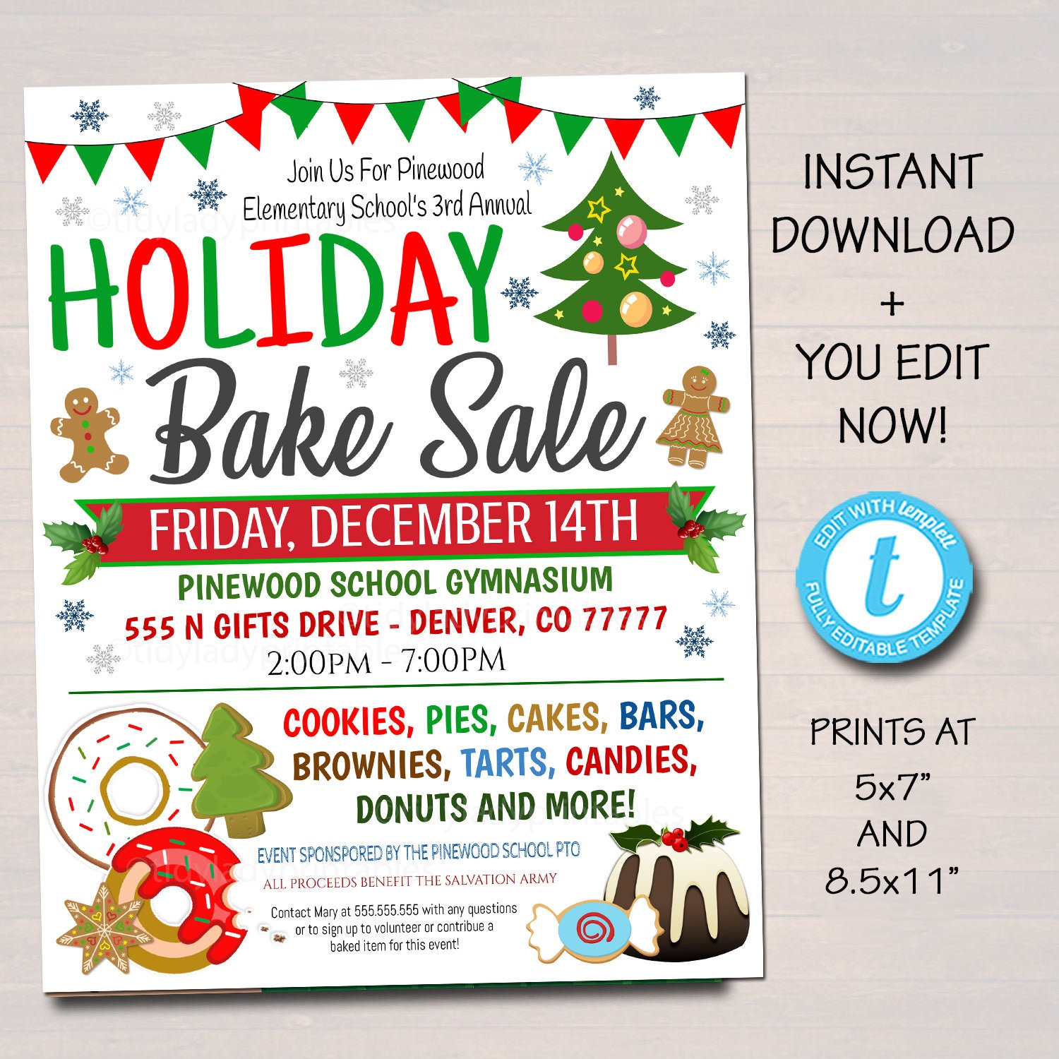Holiday Bake Sale Flyer