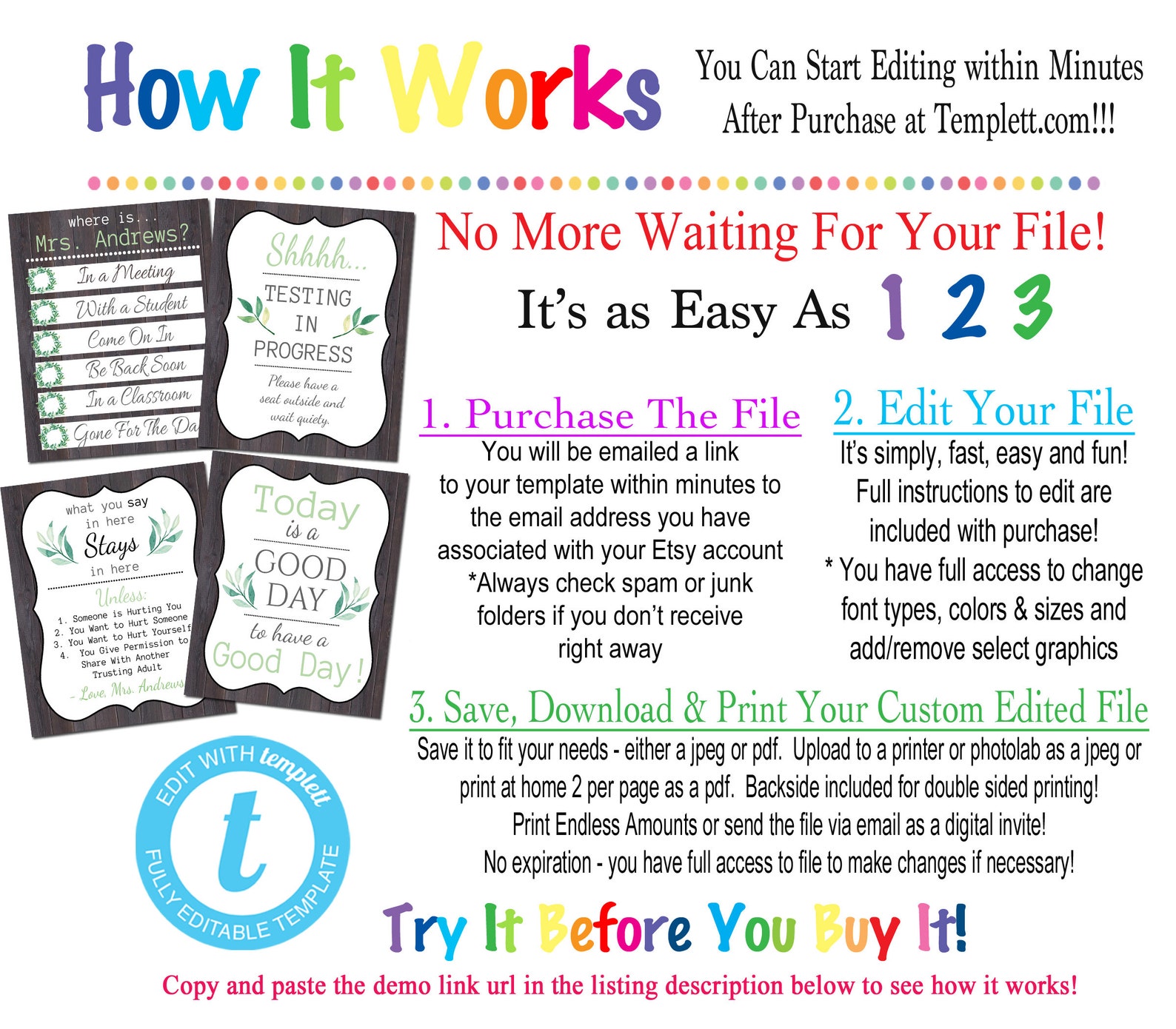 EDITABLE TEMPLATES Farmhouse Themed Counseling Office Decor - Etsy