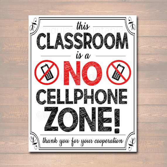No Cellphones Allowed School Poster, Classroom Decor, Classroom ...