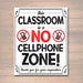 No Cellphones Allowed Classroom Poster: Trendy Typography (digital ...