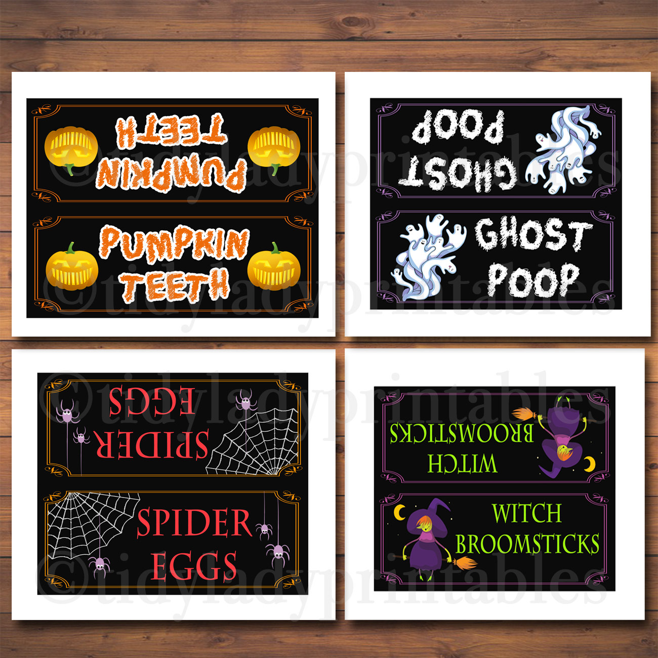 Halloween Treat Bag Toppers: Printable Candy Labels (instant Download ...