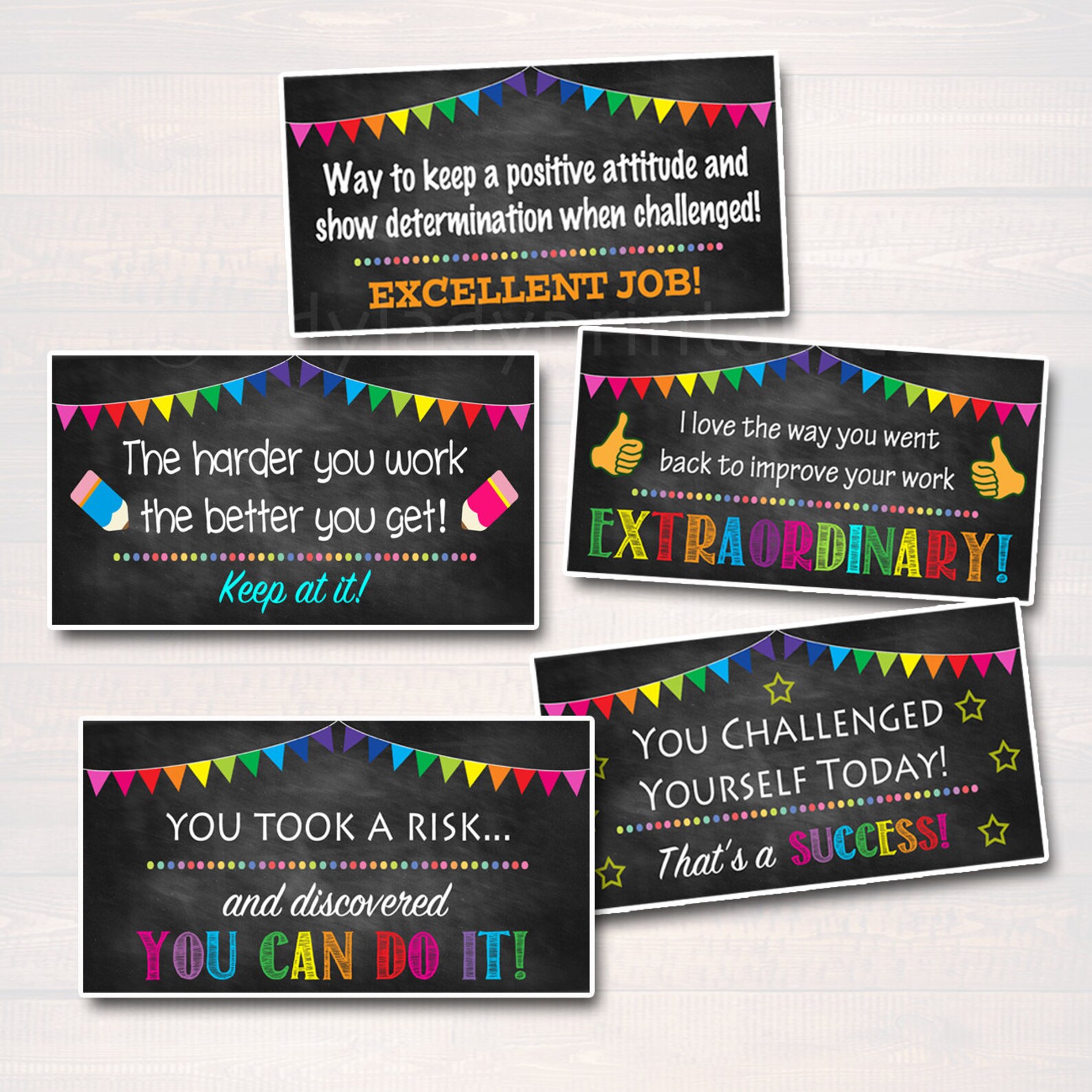 Teacher Growth Mindset Notes Printable Stickers INSTANT - Etsy