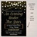 EDITABLE Prom Dance Invitation. Starry Night, Gold Glitter an Evening Under the Stars High ...