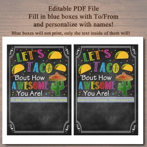EDITABLE Fiesta Gift Card Holder, Teacher Gift, Staff Taco Burrito Gift ...