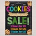 Cookie Booth Price Sign, Stop Cookies for Sale Printable Cookie Drop ...