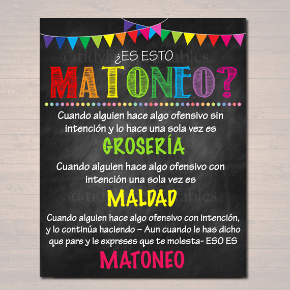 Spanish Anti Bully Poster, Classroom Decor, Counselor Office Decor ...