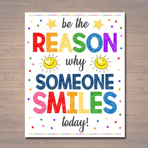 Be the Reason Someone Smiles Today Decal Teacher Classroom - Etsy