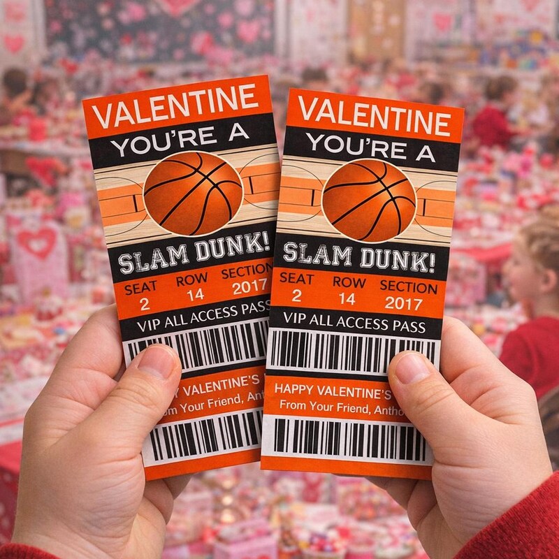 Basketball Valentine - Etsy