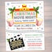 EDITABLE Christmas Movie Night Flyer, Printable PTA PTO Flyer Xmas ...