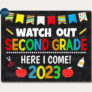 Watch Out Second Grade Here I Come Back to School Printable - Etsy