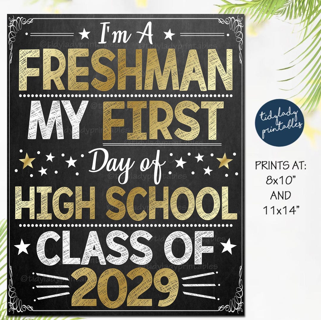 First Day of High School Sign First Day of 9th Grade Sign First Day of ...