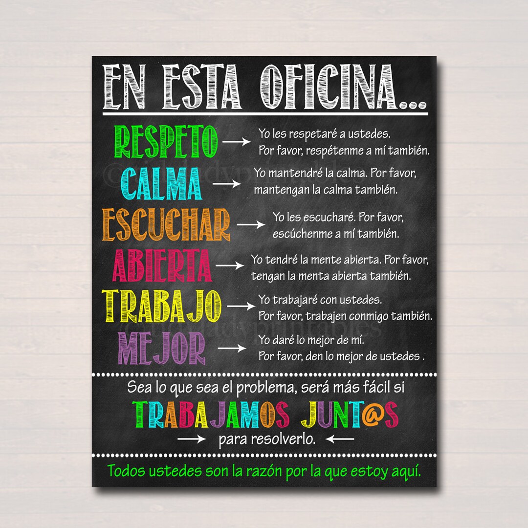 Spanish Office Decor, Counselor Therapist Printable Poster, High School ...