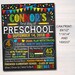 Back to School Sign, First Day of School Chalkboard Poster Personalized ...