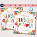 EDITABLE Valentine Sucker Gift Tags, Candy I'm a Sucker for You ...