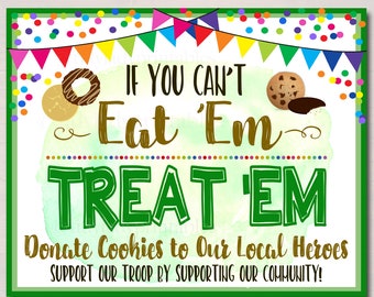 Cookie Booth Sign Printable If You Can't Eat 'em Treat - Etsy